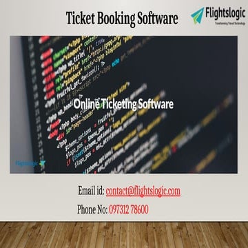 Ticket Booking Software | Online booking software | PPTX