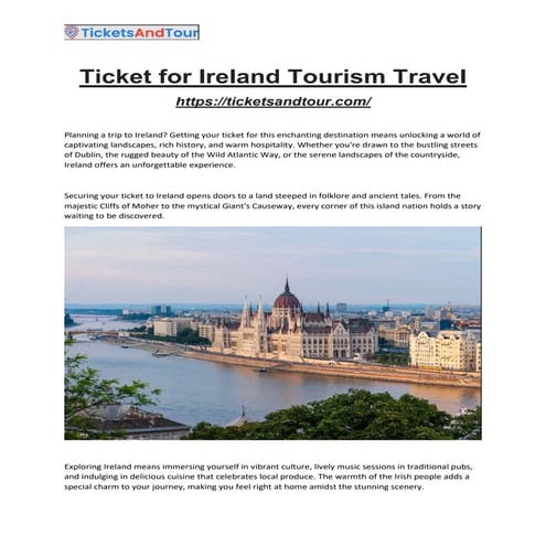 Ticket for Ireland Tourism Travel.1234pdf | PDF