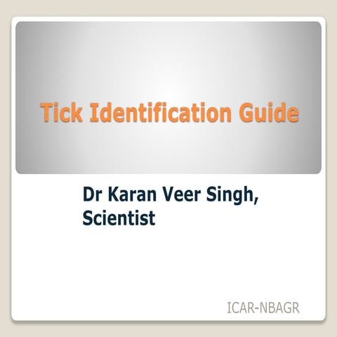 Tick identification guide | PPTX