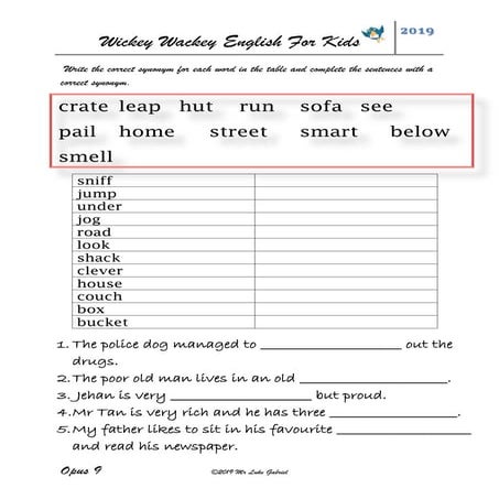 UPSR GRAMMAR EXERCISE | PDF