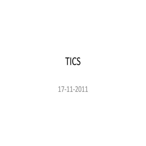 Tics | PPT