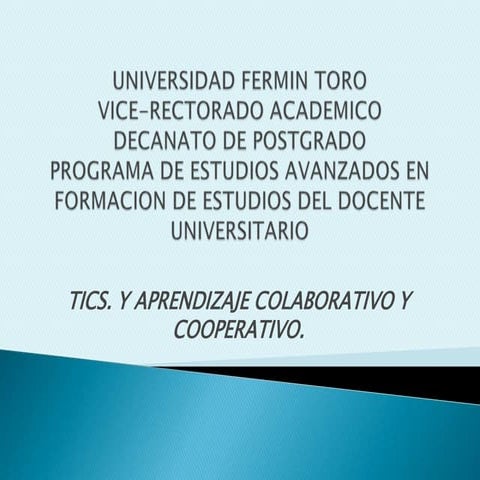 Tics y el aprendizaje colaborativo | PPT