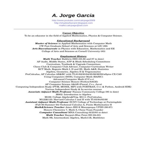 2014 Resume | PDF | Computing | Technology & Computing