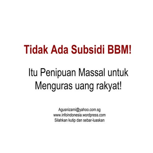 Subsidi bbm ppt | PPTX