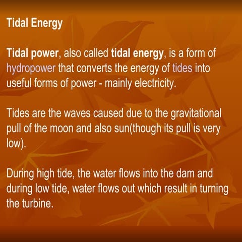 Tidal energy | PPT