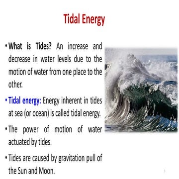 Tidal Energy Energy definition and application | PDF