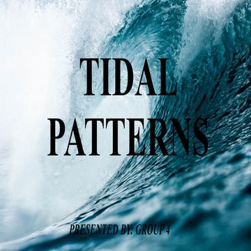 Tides and its significance | PPT