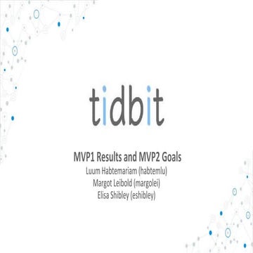Tidbit Design Presentation | PDF