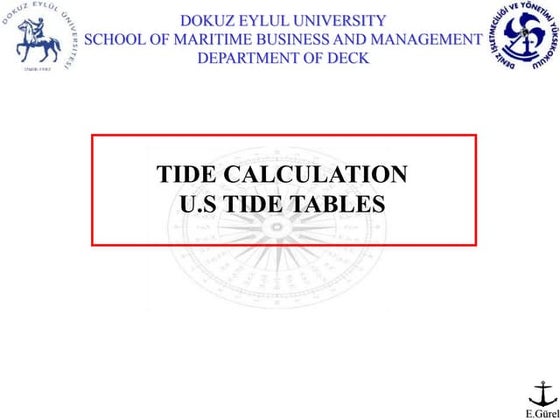 Us secondary - tide calculation | PPT