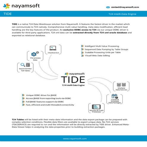 Tide data warehousesolutionfort24_nayamsoft_flyer | PDF