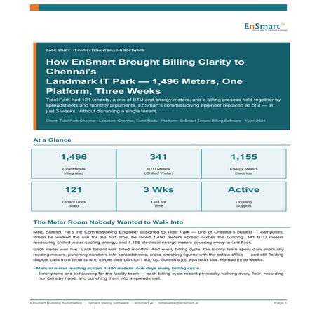 EnSmart Tenant Billing Software: Transforming IT Park Energy Management ...