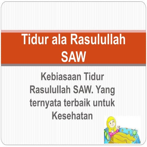 Tidur ala rasulullah saw | PPT