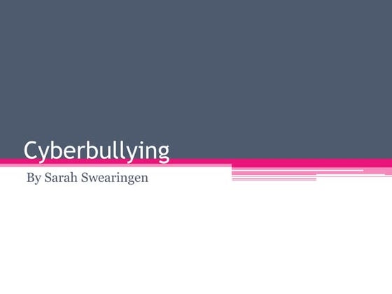 Cyber bullying powerpoint | PPT