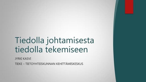 Esineiden Internet. Missä Raha? | PPT