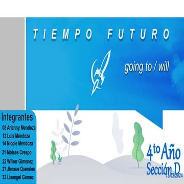 TIEMPO FUTURO EN INGLÉS (&) 👩‍🏫 📚📜🎒 | PPTX