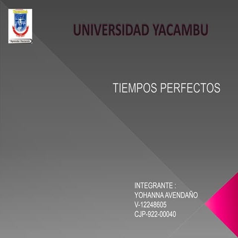 Tiempos perfectos | PPTX