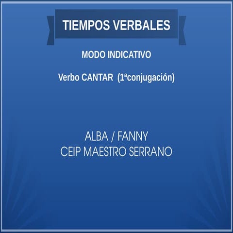 Tiempos verbales indicativo | ODP