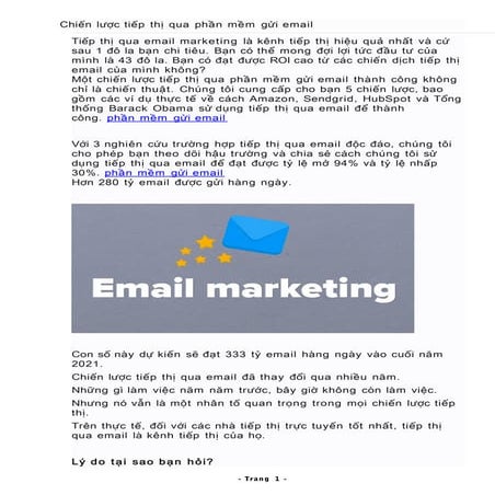 Tiep thi qua phan mem gui email | DOC