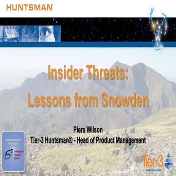 Insider threats - Lessons from Snowden (ISF UK Chapter) | PPT