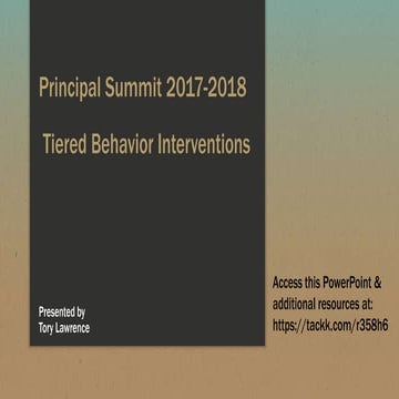 Tiered behavior interventions | PPTX
