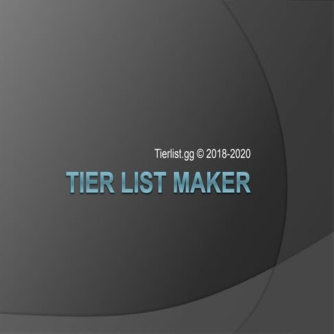 Tier list maker | PPTX