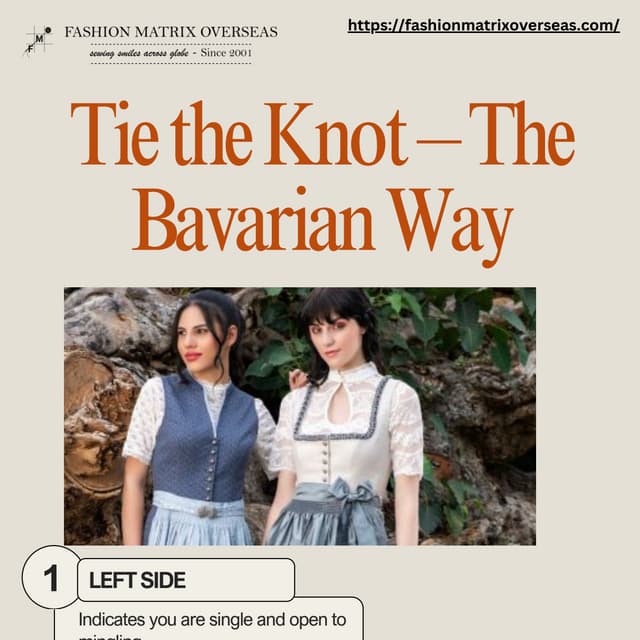 Tie the Knot – The Bavarian Way By Fashion Matrix Overseas | PDF