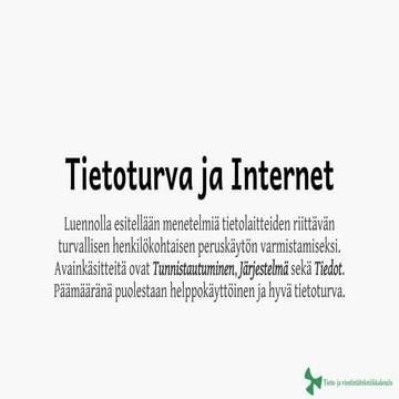 Tietoturva ja Internet (luento) | PPT