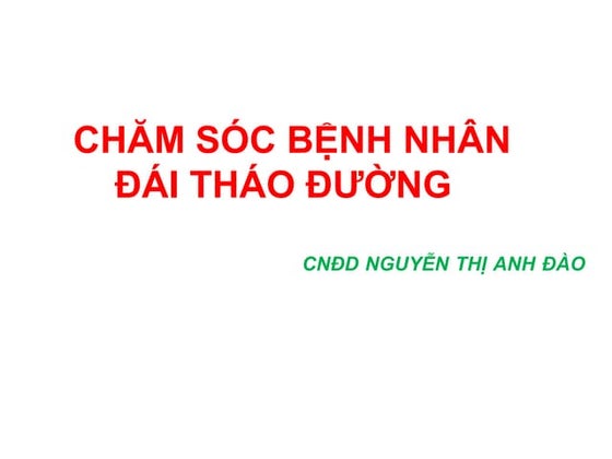 Đề tài: Khảo sát tình hình bệnh nhân bệnh đái tháo đường, 9đ | PDF