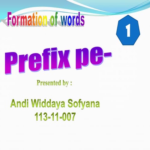 Prefix PE- in BAHASA INDONESIA | PPTX