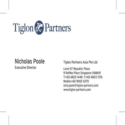 Tiglon Partners Nicholas Poole | PDF