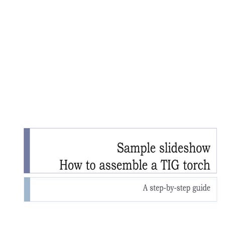 How to assemble a TIG torch | PPT