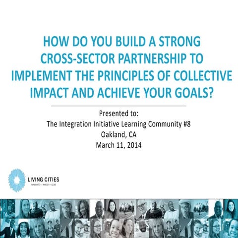 How do you build a strong cross-sector partnership to implement the ...