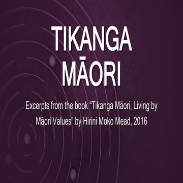 Tikanga Māori | PPTX