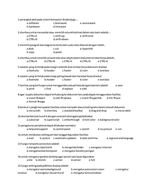 soal ukk semester 2 kelas x | DOCX