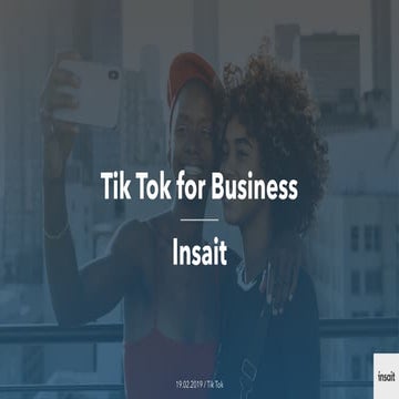 Tik Tok for business 2019 | PDF