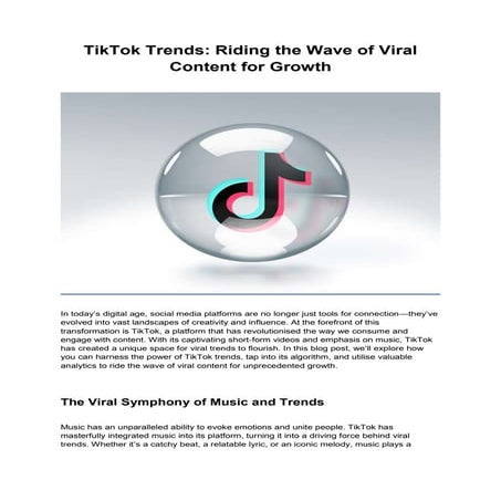 Learn Viral Content From The TikTok Trends | PDF
