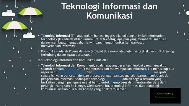 PRESENTASI TEKNOLOGI INFORMASI DAN KOMUNIKASI | PPT
