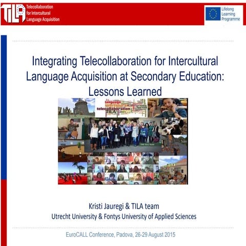 Telecollaboration for Intercultural Language Learning: Lessons Learned | PPT