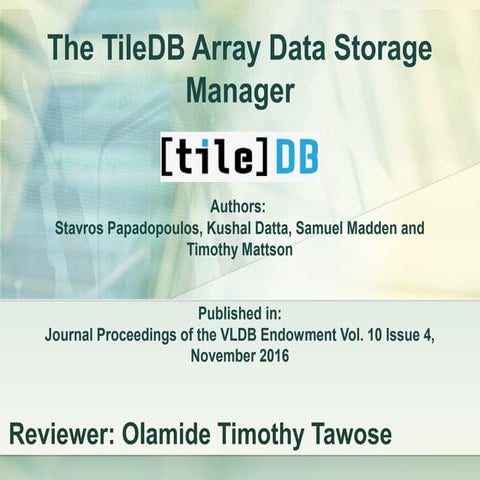 TileDB | PPT