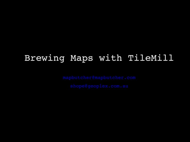 Brewing Maps With Tilemill Ppt 5489