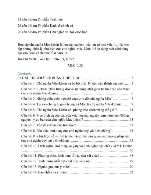 đề Cương triết học mác lê nin | PDF