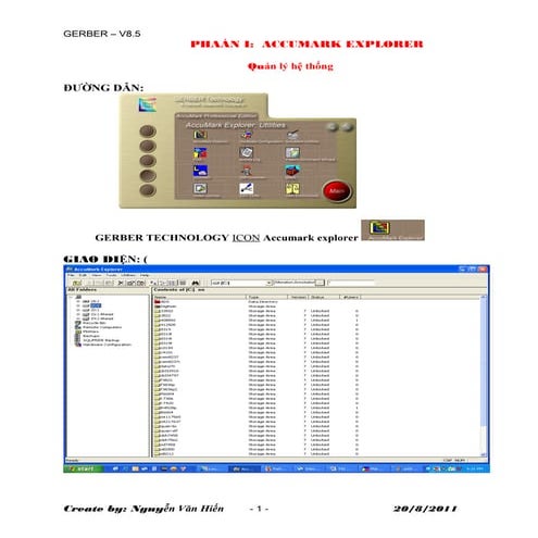 Tài liệu hướng dẫn sử dụng accumark 8.5 | DOC