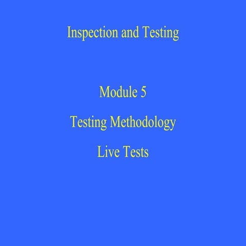 T&i live tests | PPT