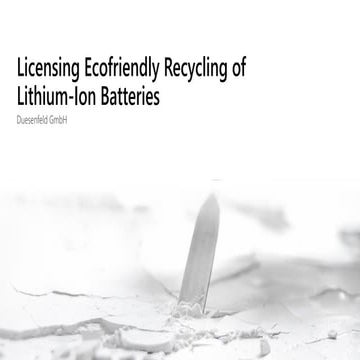 ECO-FRIENDLY RECYCLING OF LITHIUM-ION BATTERIES | PDF