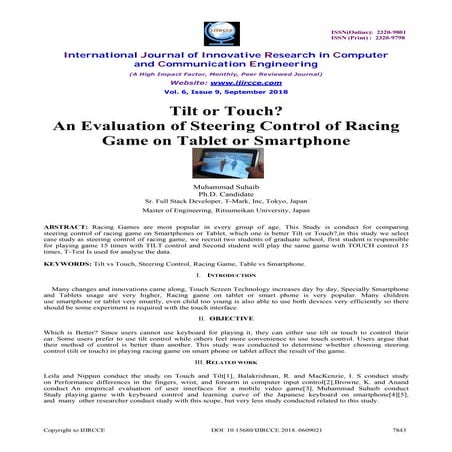 Tilt or Touch? An Evaluation of Steering Control of Racing Game on ...