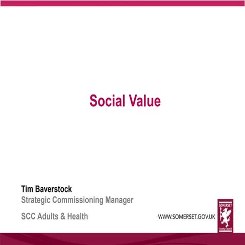 Social Value in Somerset | PPTX