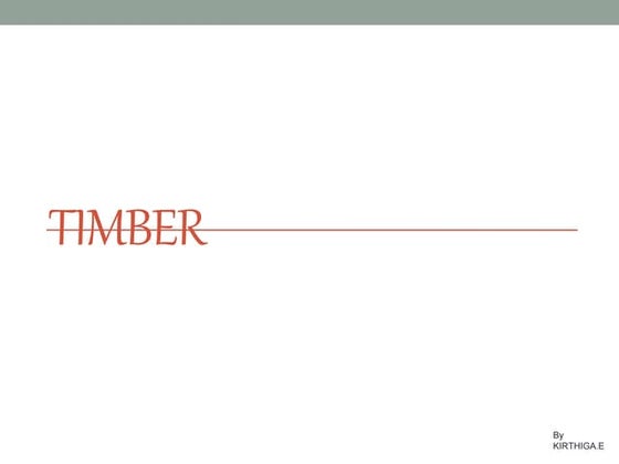 types of commercial Timber | PPT