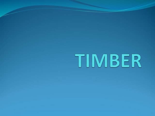Defects in timber | PPTX
