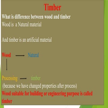 Timber- Building material | PPTX