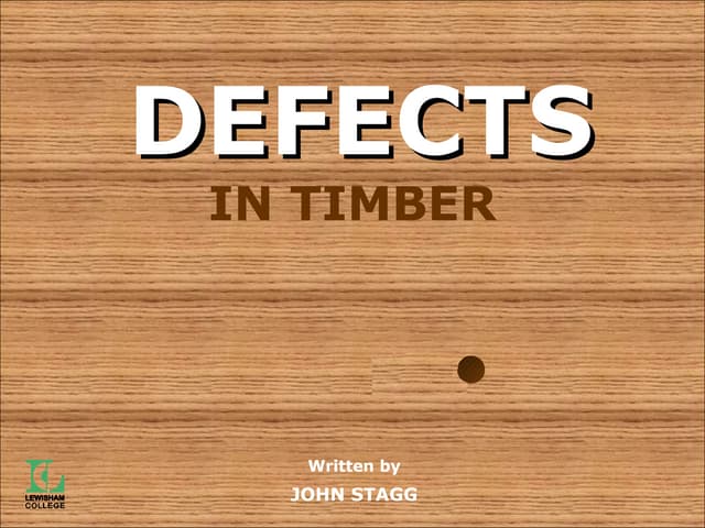 Wood defects-shakes and pitch pocket | PPTX